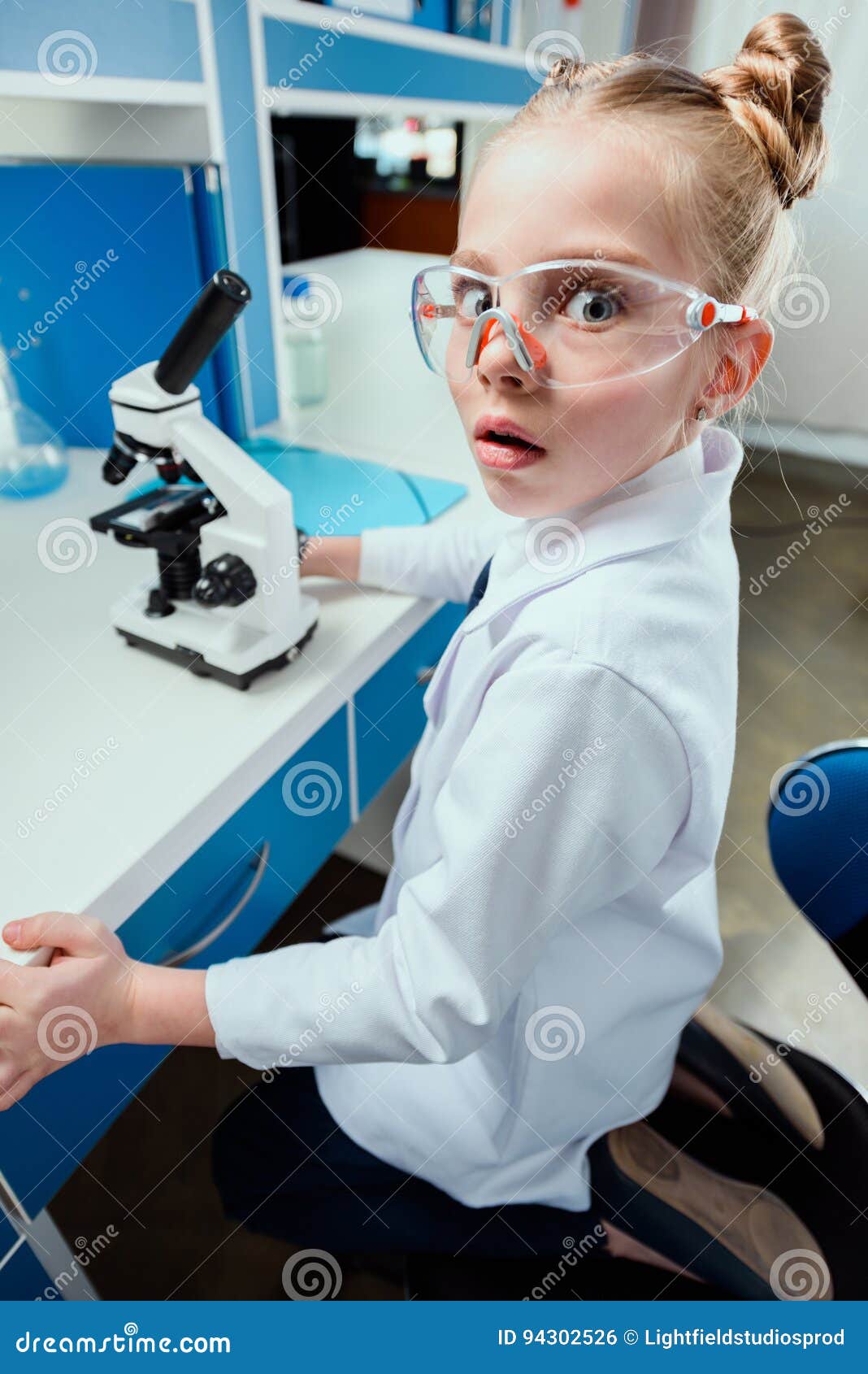 Shocked Scientist in Science Laboratory, Science Student Concept Stock ...