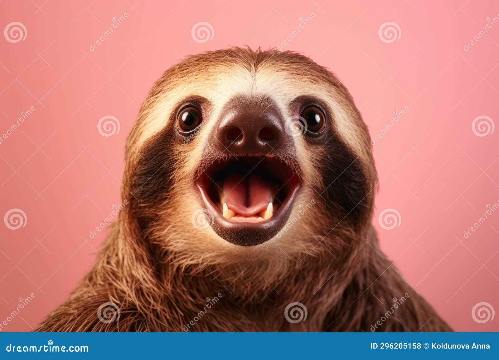 Shocked Sloth with Surprised Eyes, Concept of Astounded Expression ...