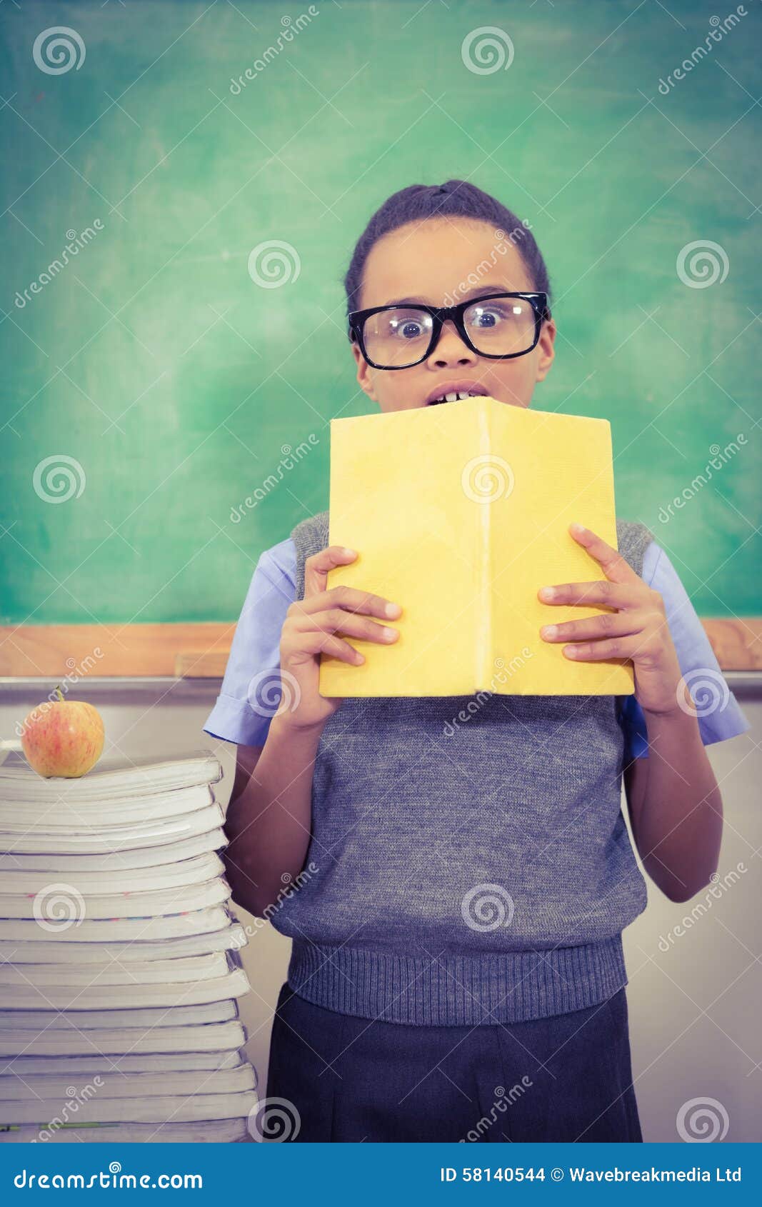 Shocked Student Holding a Book Stock Photo - Image of mixedrace ...
