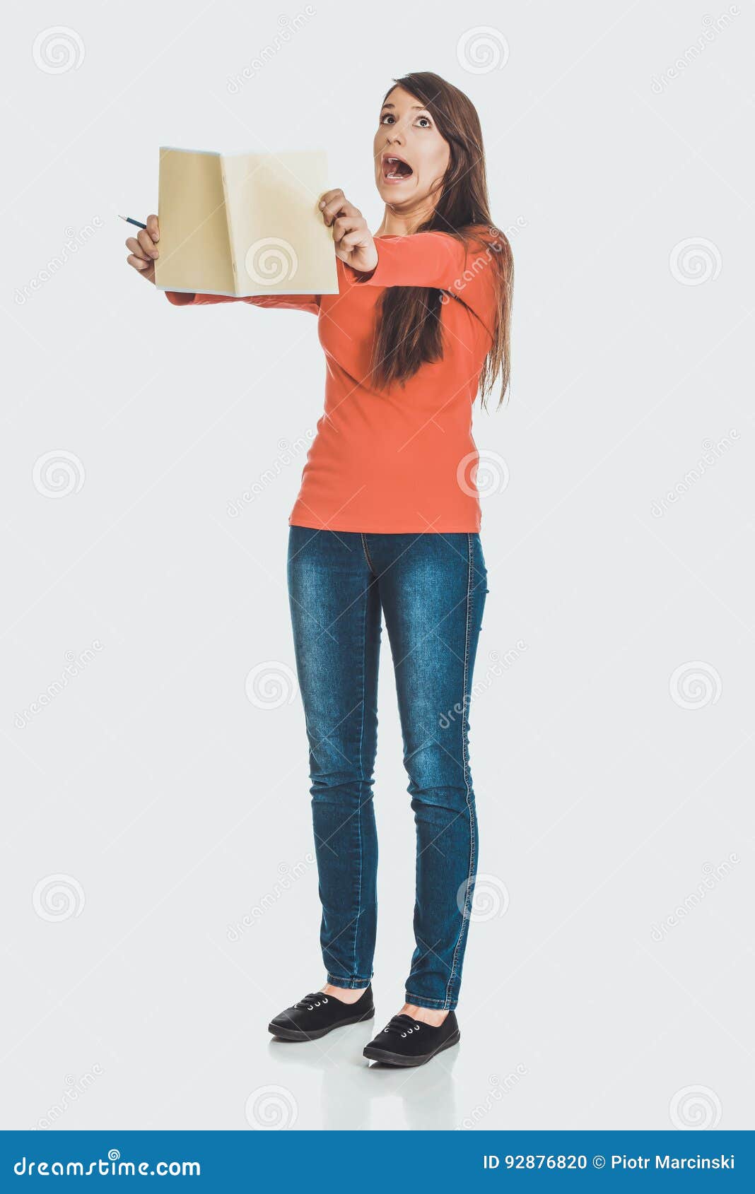 Shocked Student Woman Her Note Stock Photos - Free & Royalty-Free Stock ...