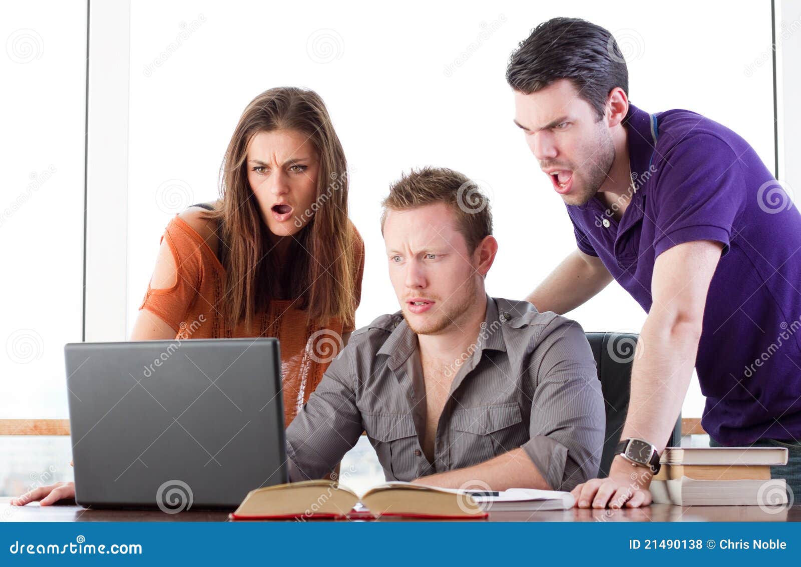 Shocked students stock photo. Image of male, attractive - 21490138