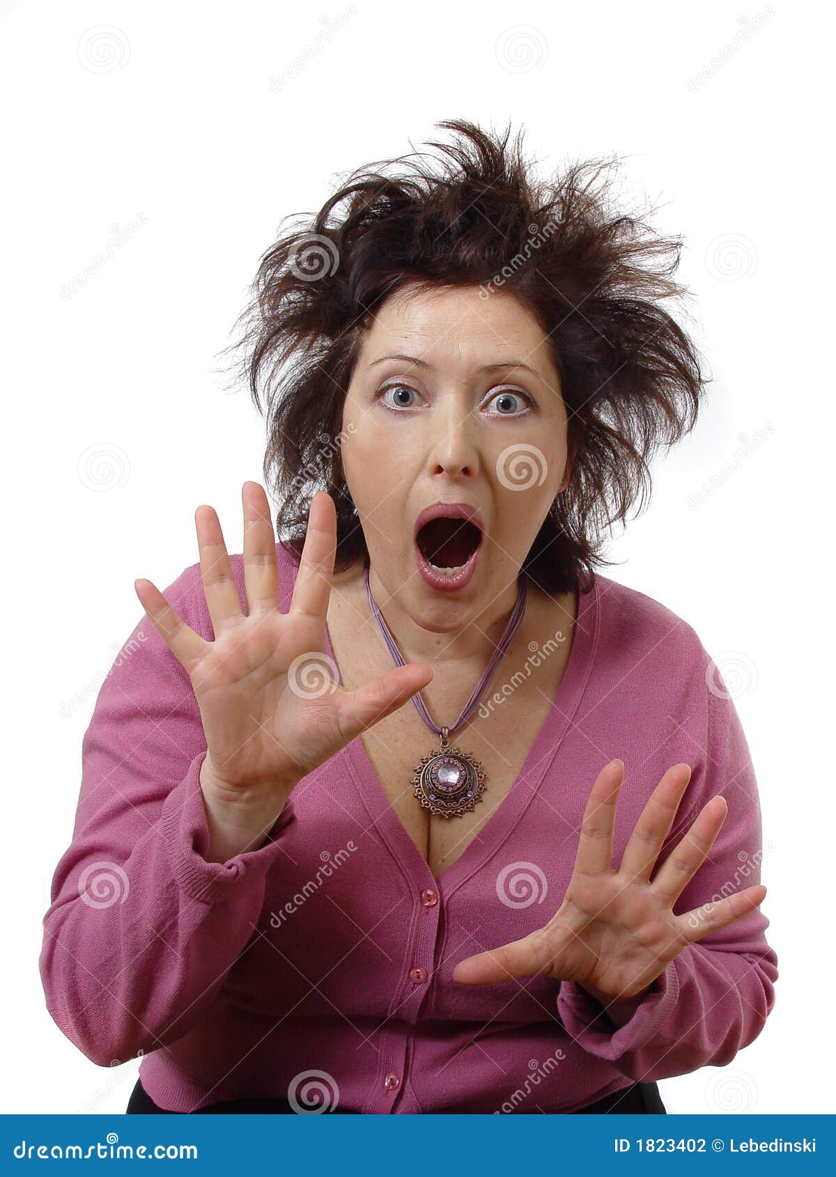 Shocked woman stock photo. Image of lady, surprised, white - 1823402