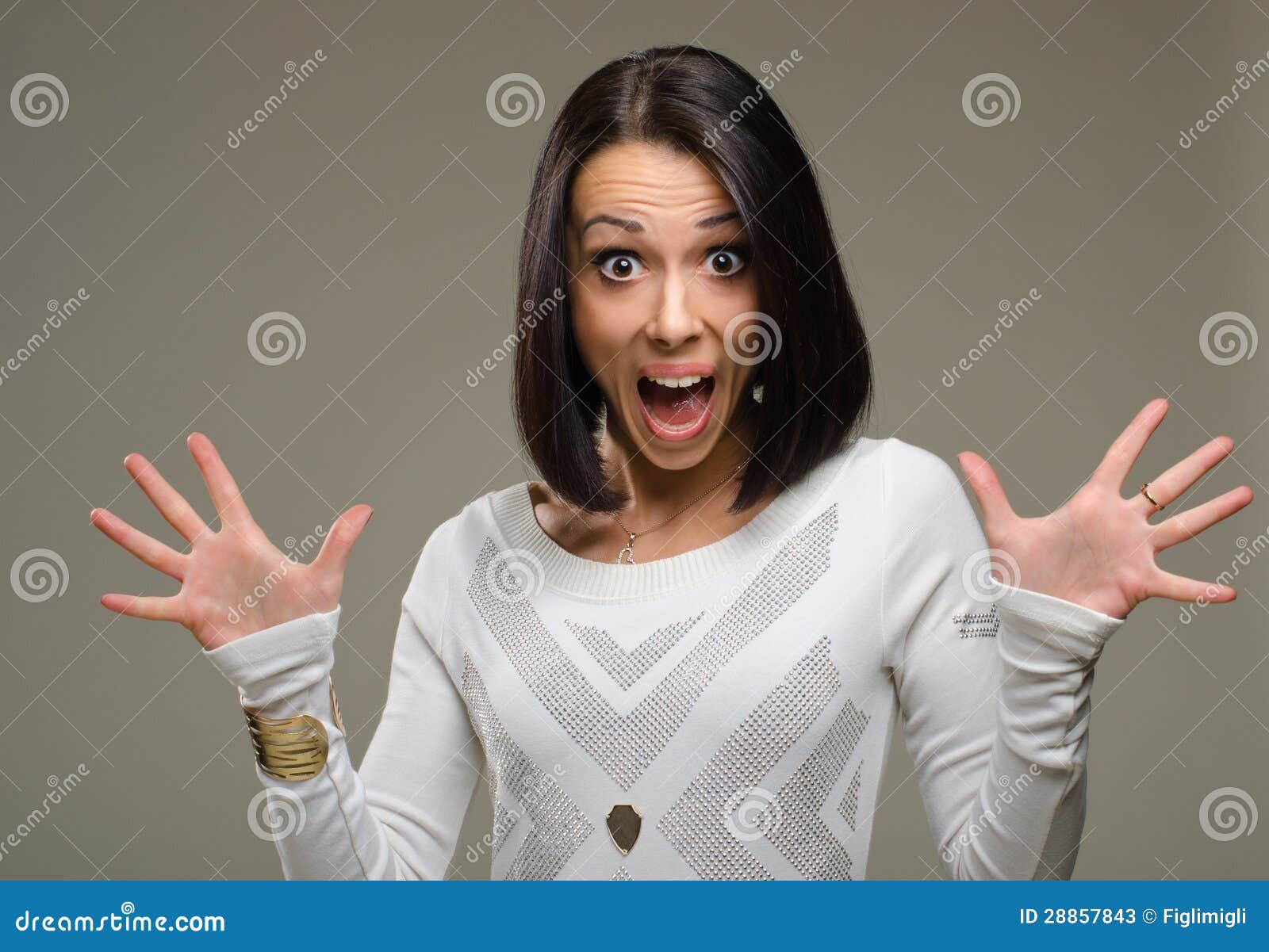 Shocked woman stock image. Image of hopelessness, concepts - 28857843