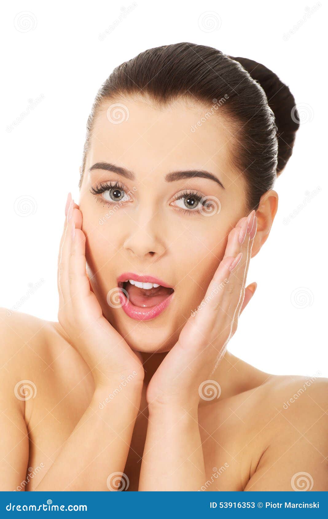 Shocked Woman with Make Up. Stock Image - Image of eyebrows, complexion ...