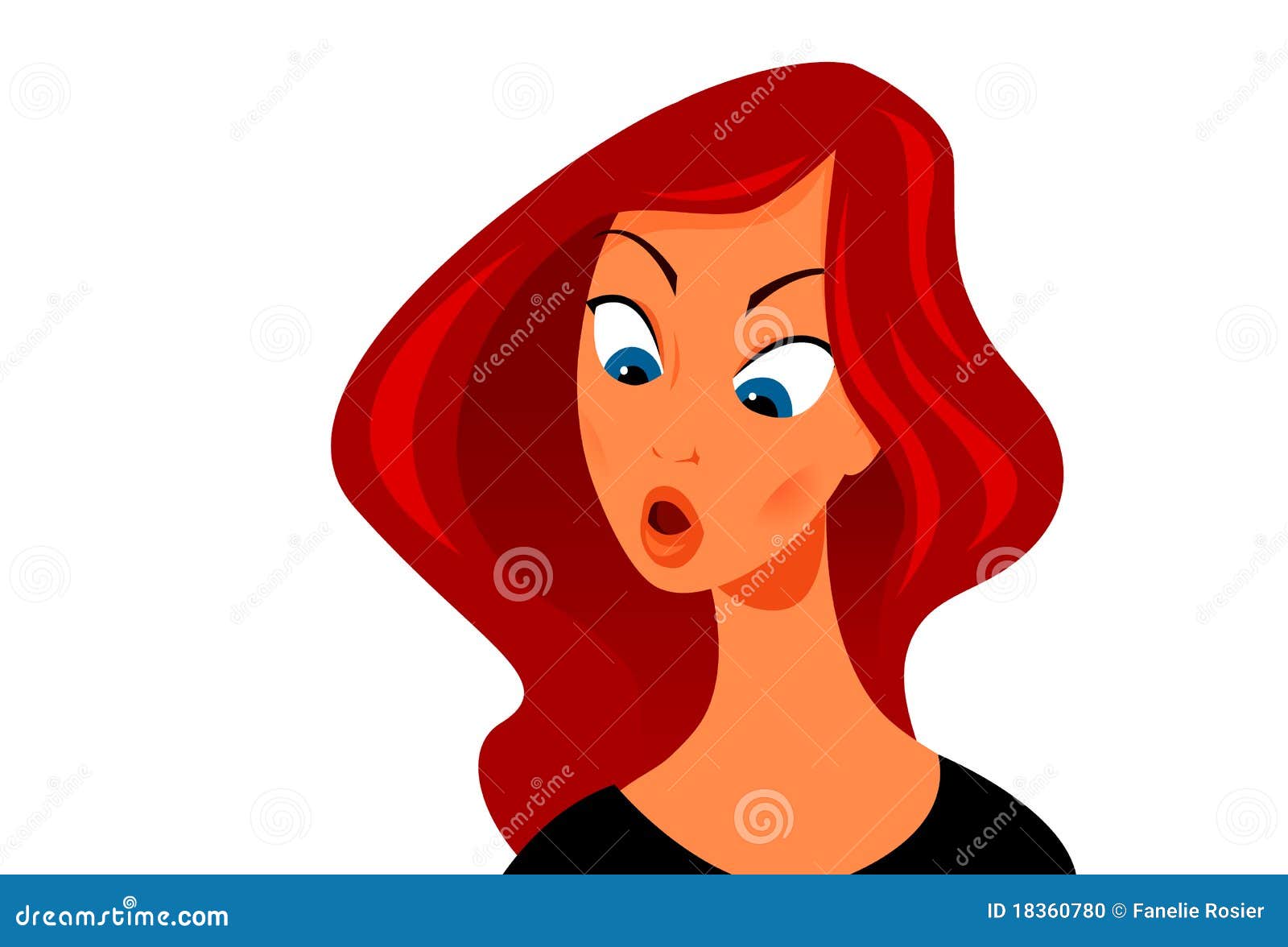 Shocked woman vector stock vector. Illustration of human - 18360780