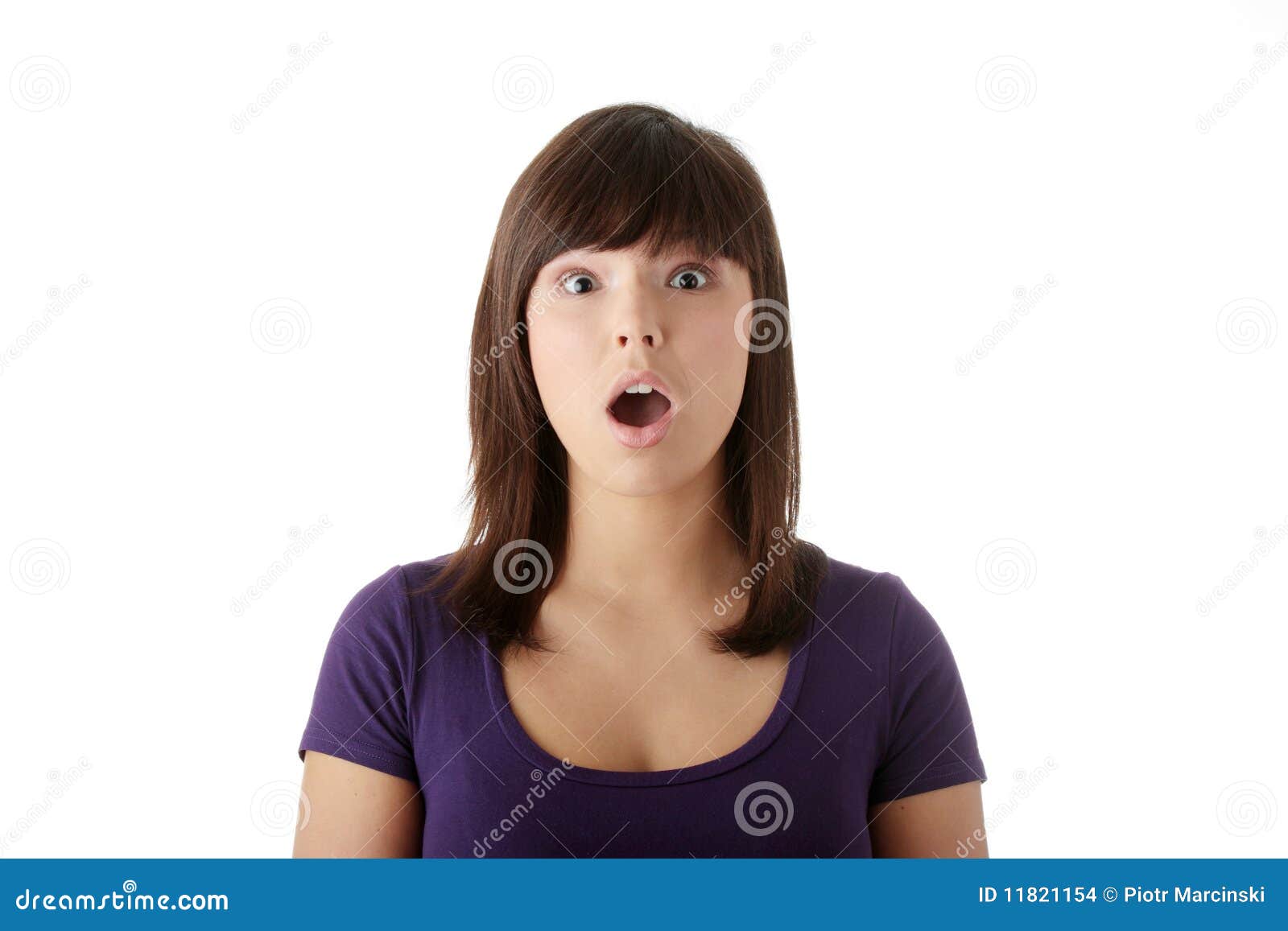 Shocked Young Beautiful Woman Stock Photo - Image of cute, expression ...