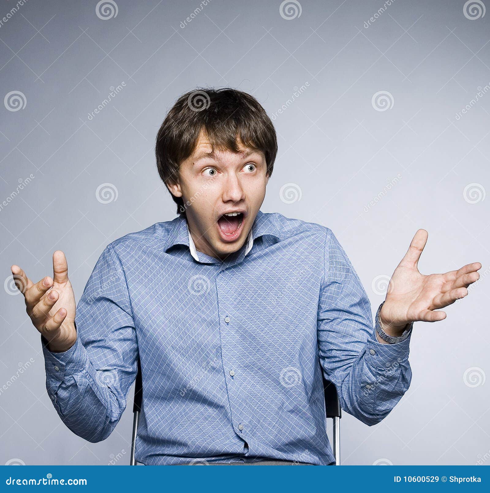 Shocked young man stock image. Image of person, asking - 10600529