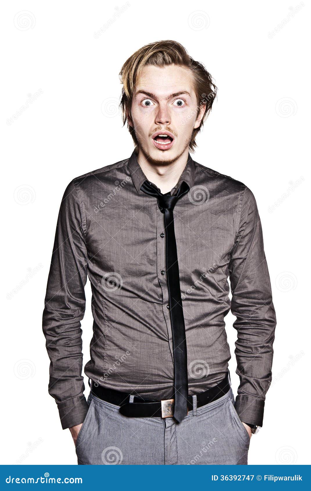 Shocked Young Man stock image. Image of expression, facial - 36392747
