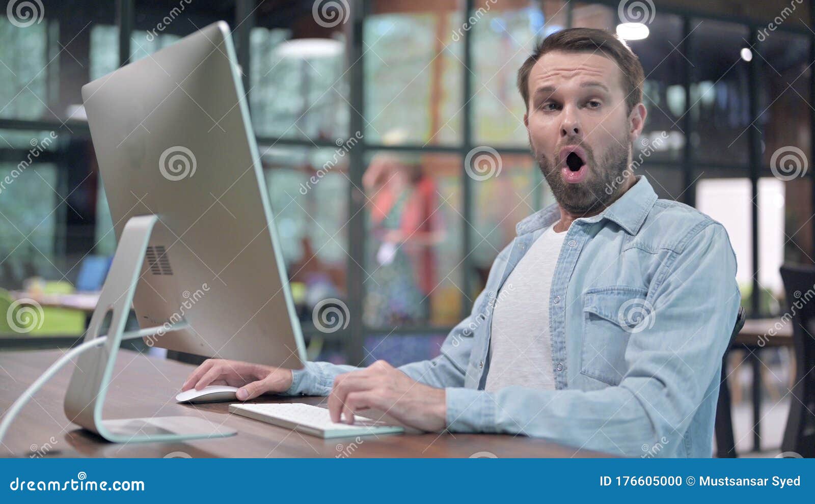 Shocked Young Man Wondering in Awe Stock Photo - Image of tired, abuse ...