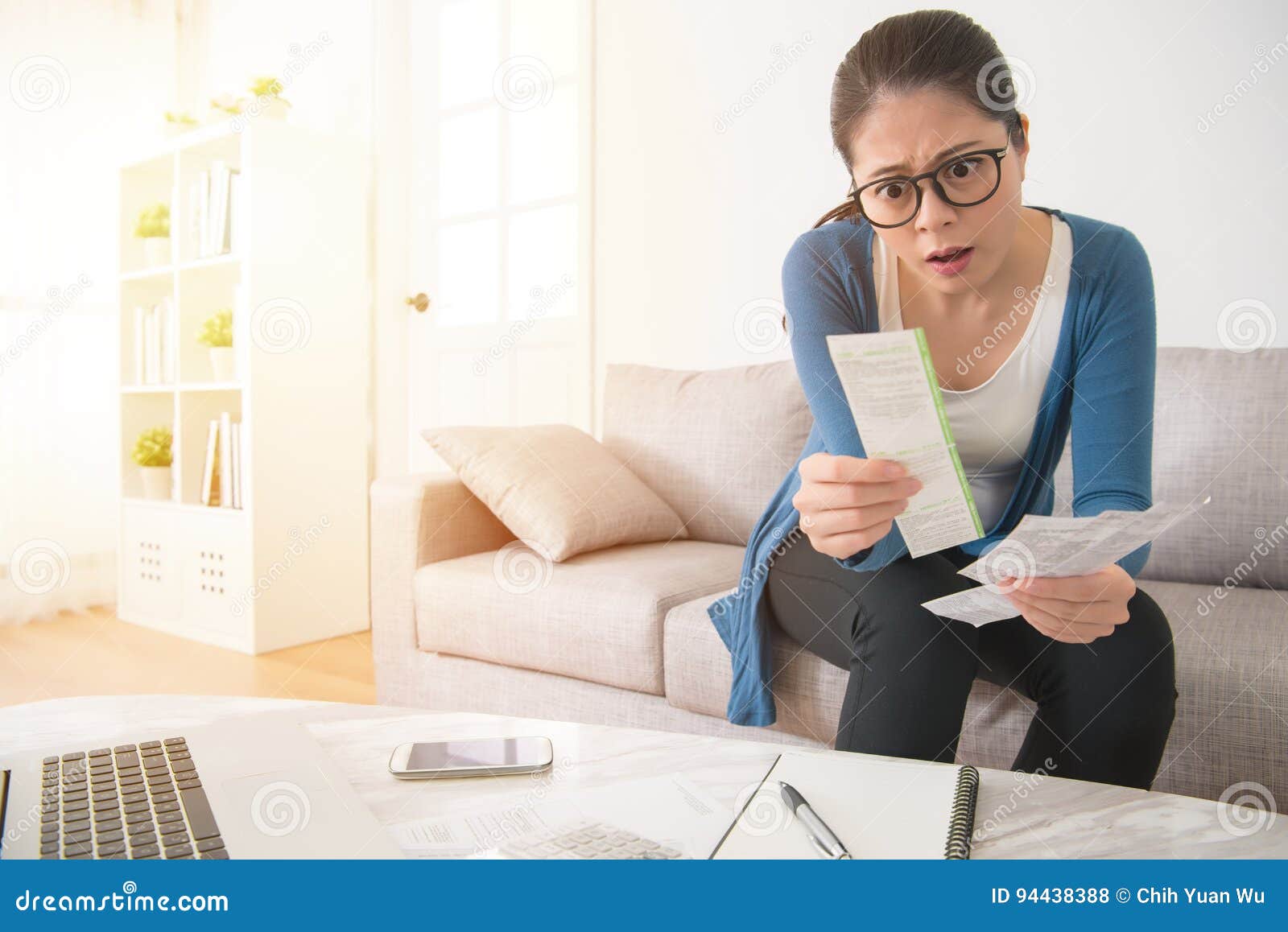 Shocked Person Over Bill Stock Photos - Free & Royalty-Free Stock ...