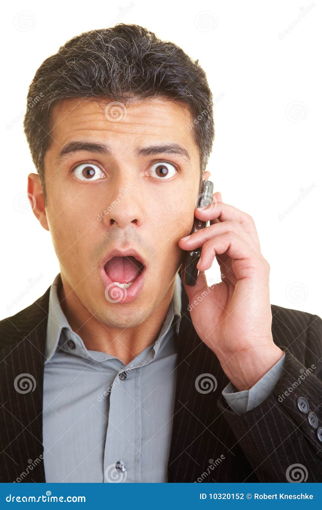 Shocking call stock photo. Image of afraid, shock, mouth - 10320152