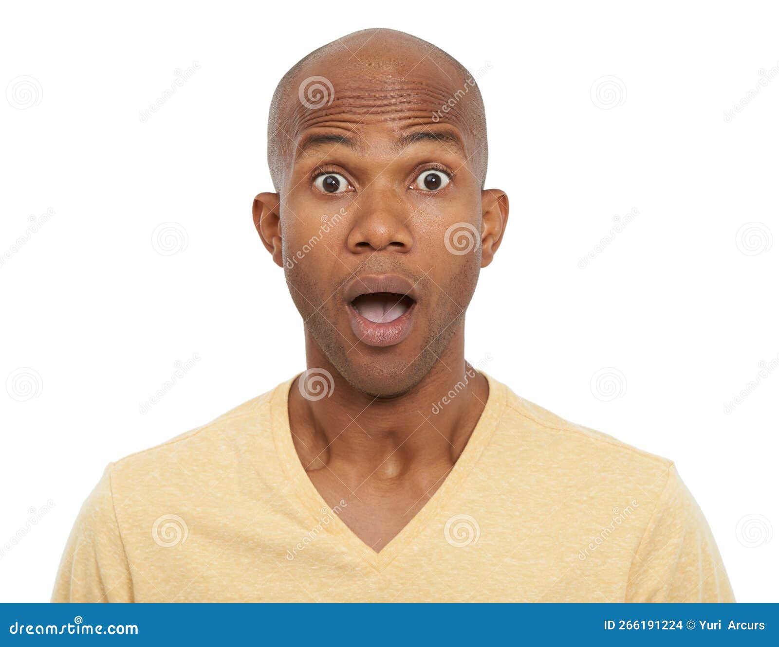 Shocking. a Handsome African-American Man Looking at the Camera with an ...