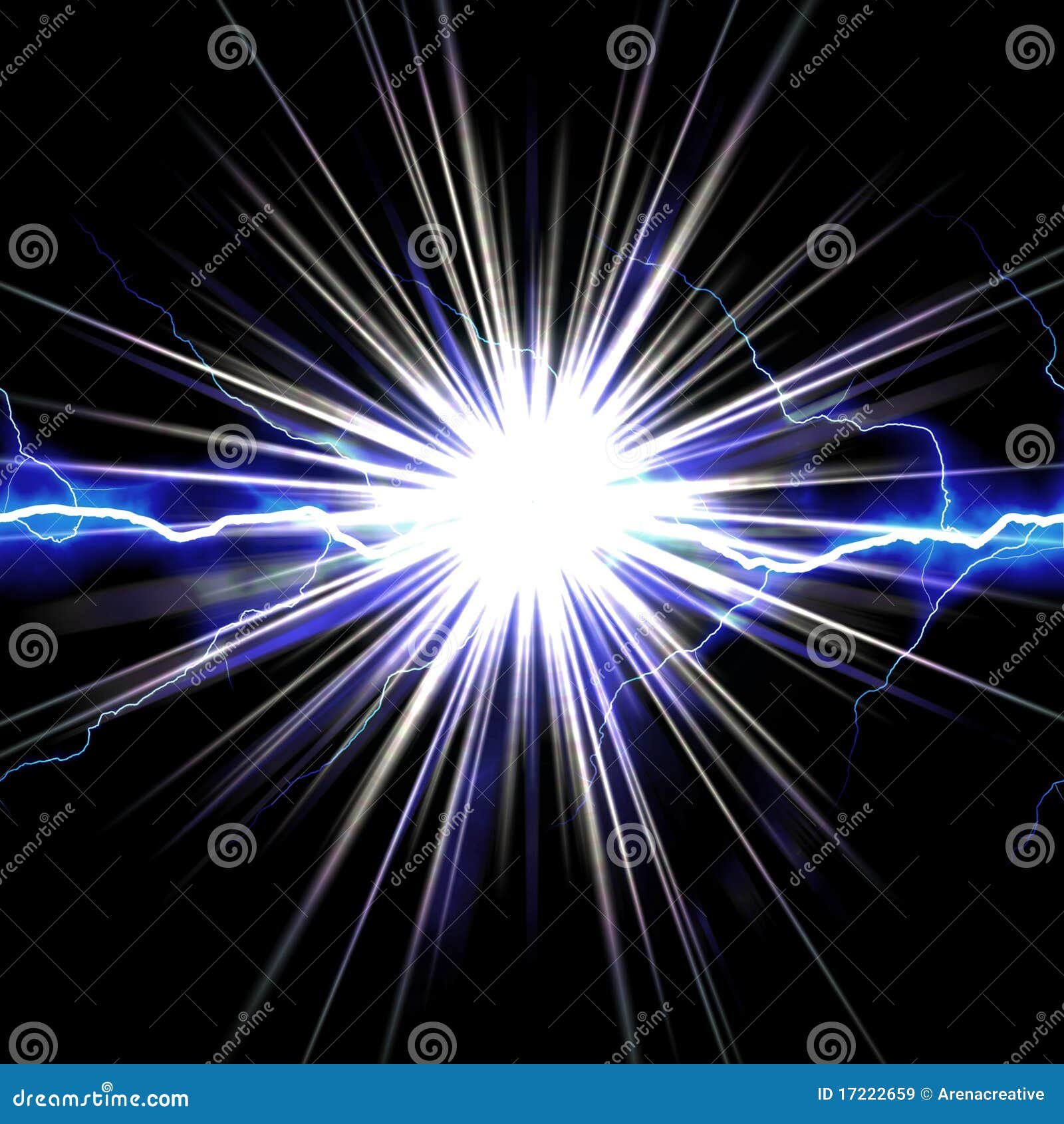 Shocking Lightning Burst stock illustration. Illustration of ...