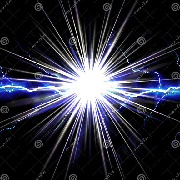 Shocking Lightning Burst stock illustration. Illustration of ...