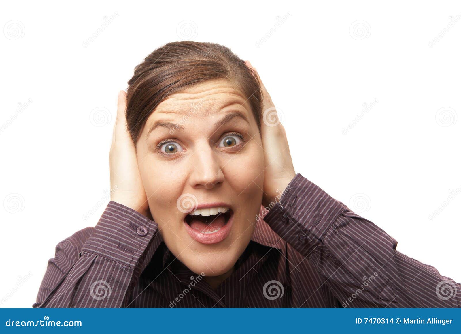 Shocking news stock photo. Image of beautiful, mouth, isolated - 7470314