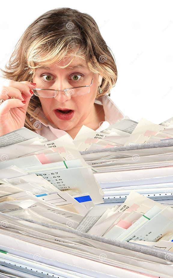 Shocking pile of bills stock image. Image of business - 4713065