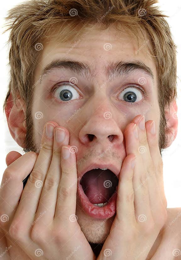 Shocking Surprise stock photo. Image of horror, facial - 15598476