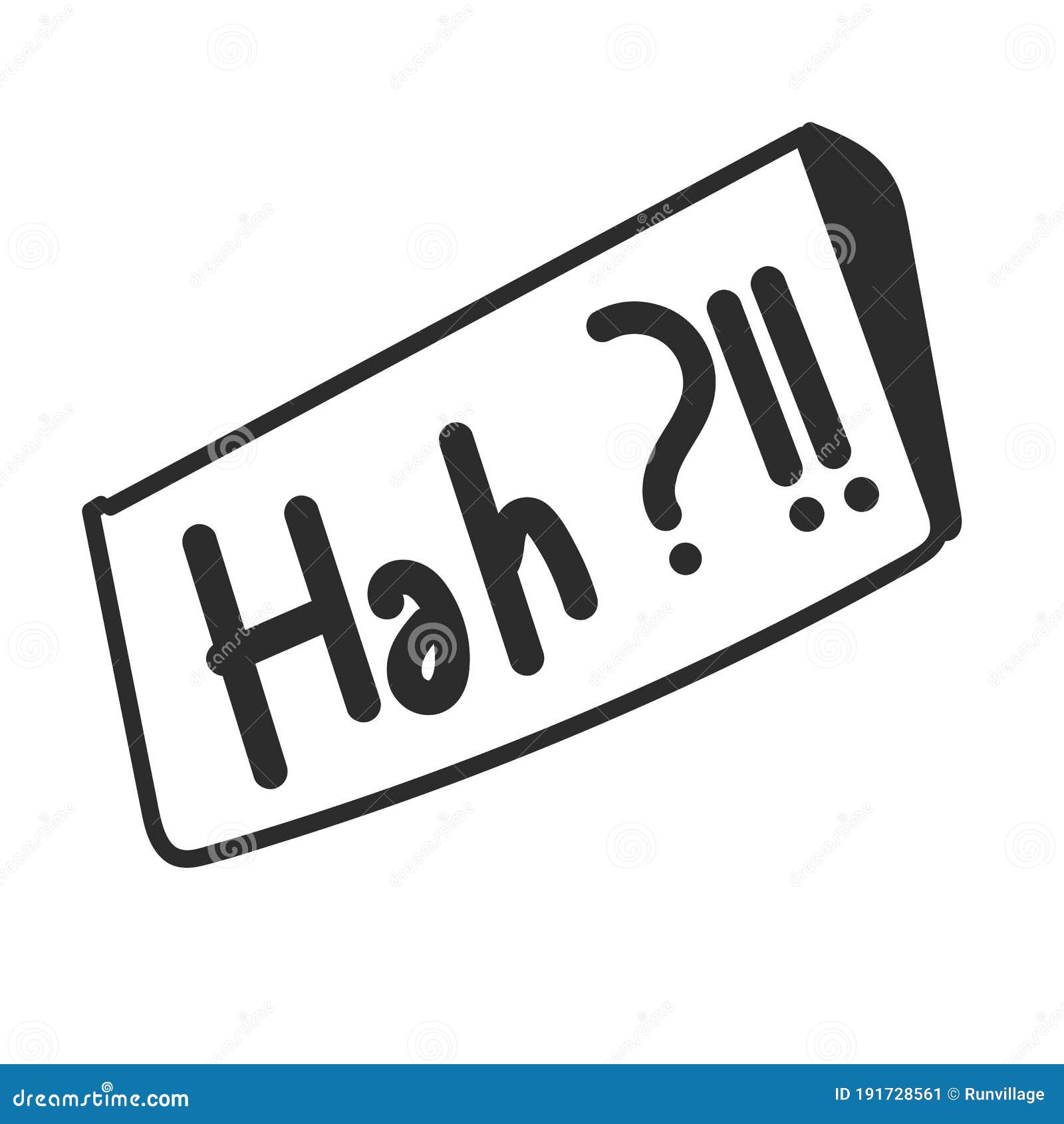 Shocking Text Illustration with Hah Word Stock Vector - Illustration of ...