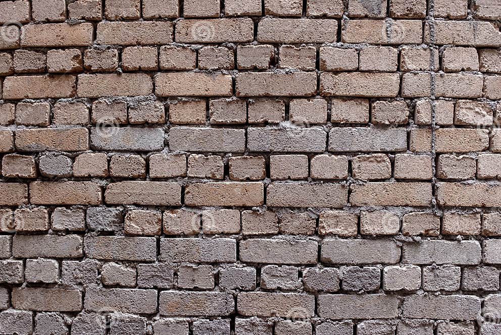Shoddy Brick Work on a Wall Using Clay Bricks in Asia Stock Image ...