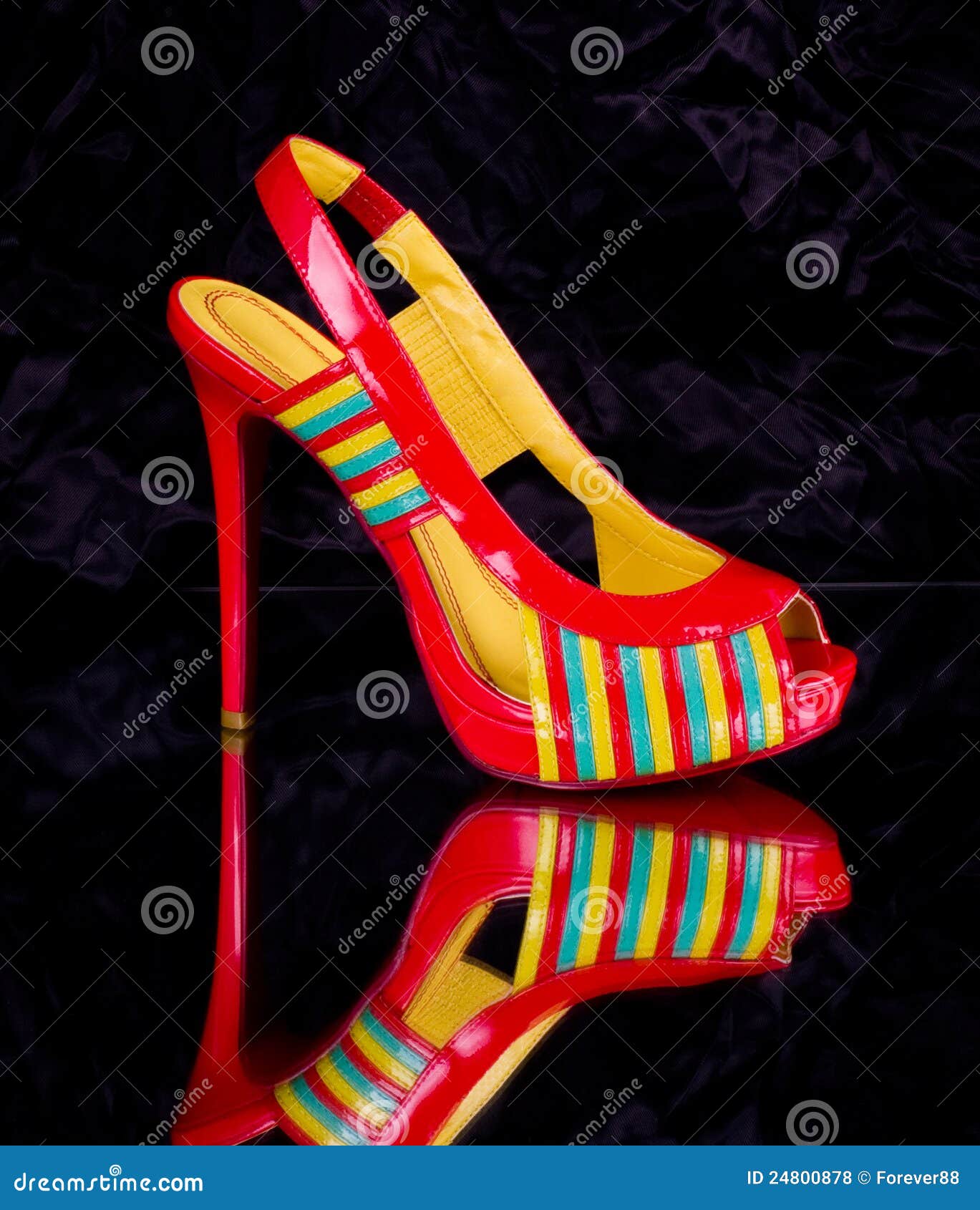Shoe on black background. stock photo. Image of black - 24800878
