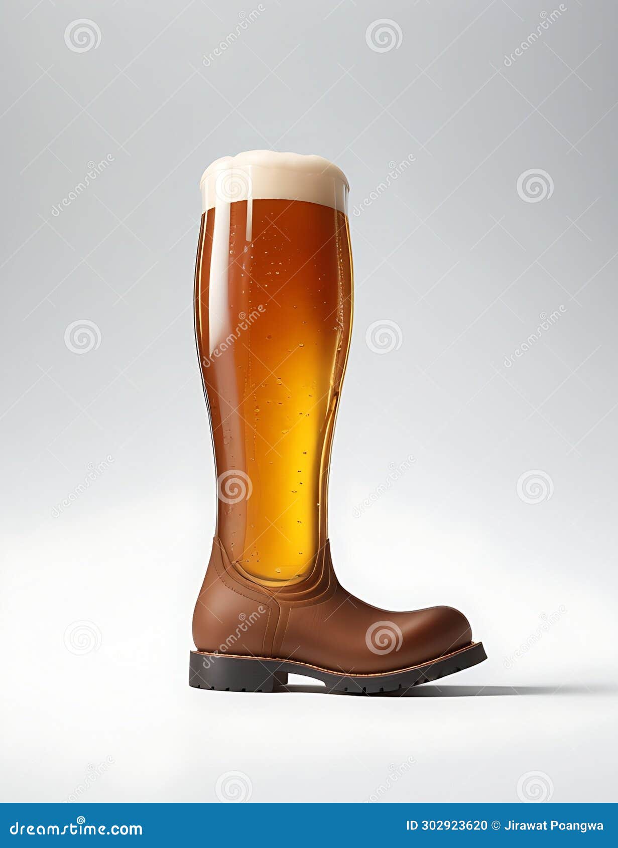Shoe Booth Beer Glass Represents Masculinity Strong Stock Illustration ...