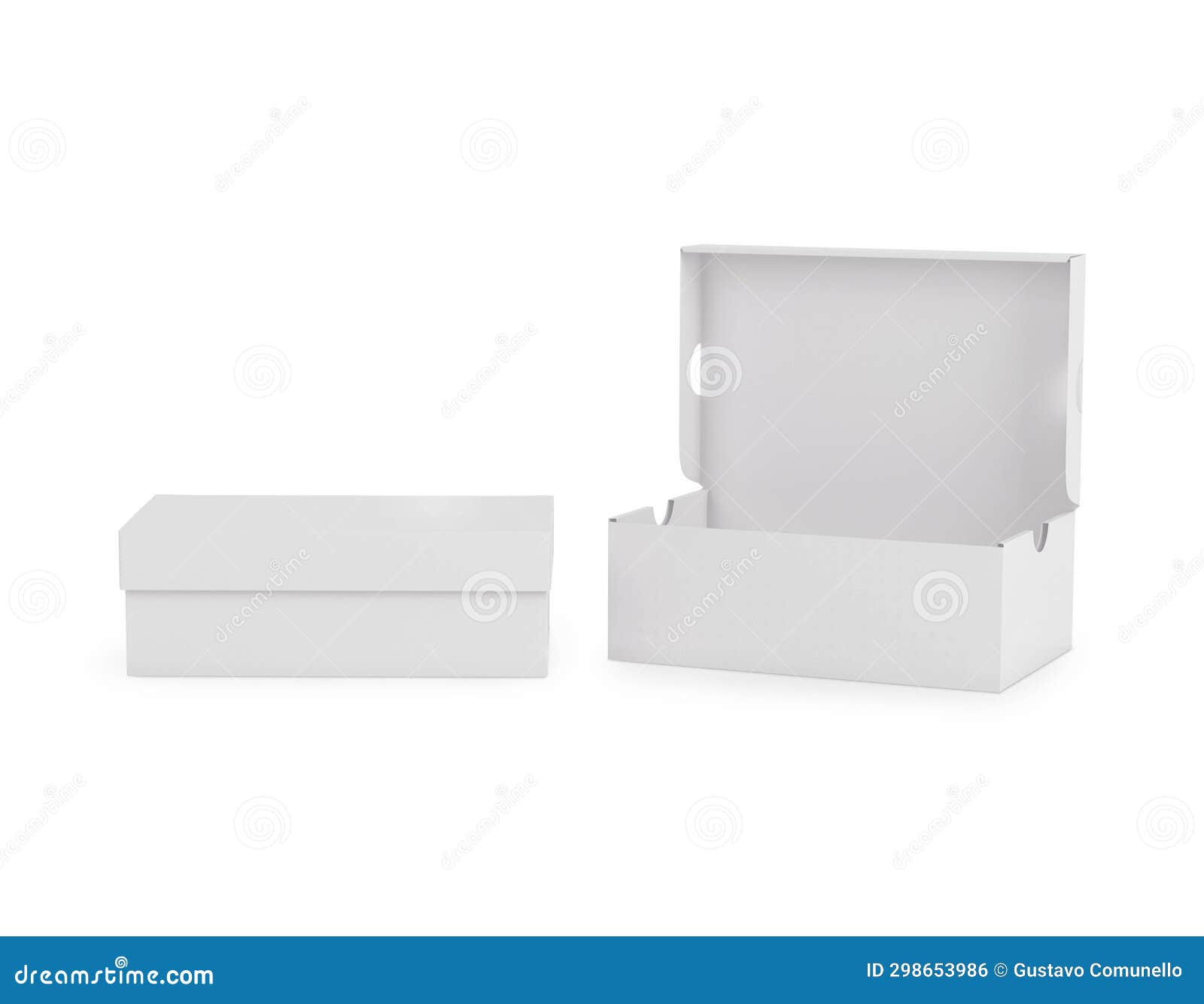Shoe Box on White Background Stock Photo - Image of boots, open: 298653986