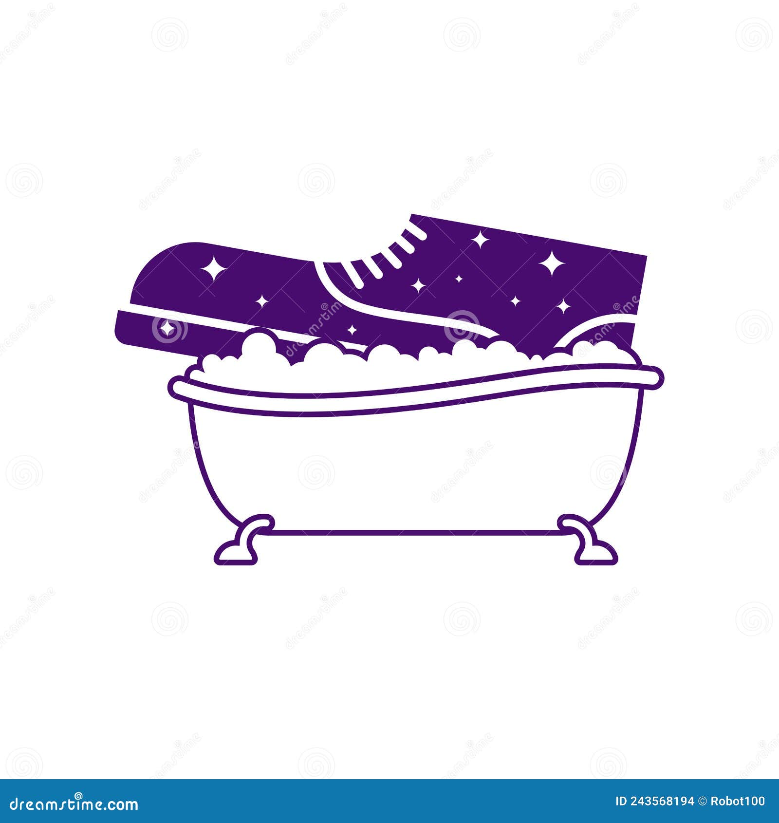 Shoe Clean Logo. Sign for Shoe Washing Service Stock Illustration ...