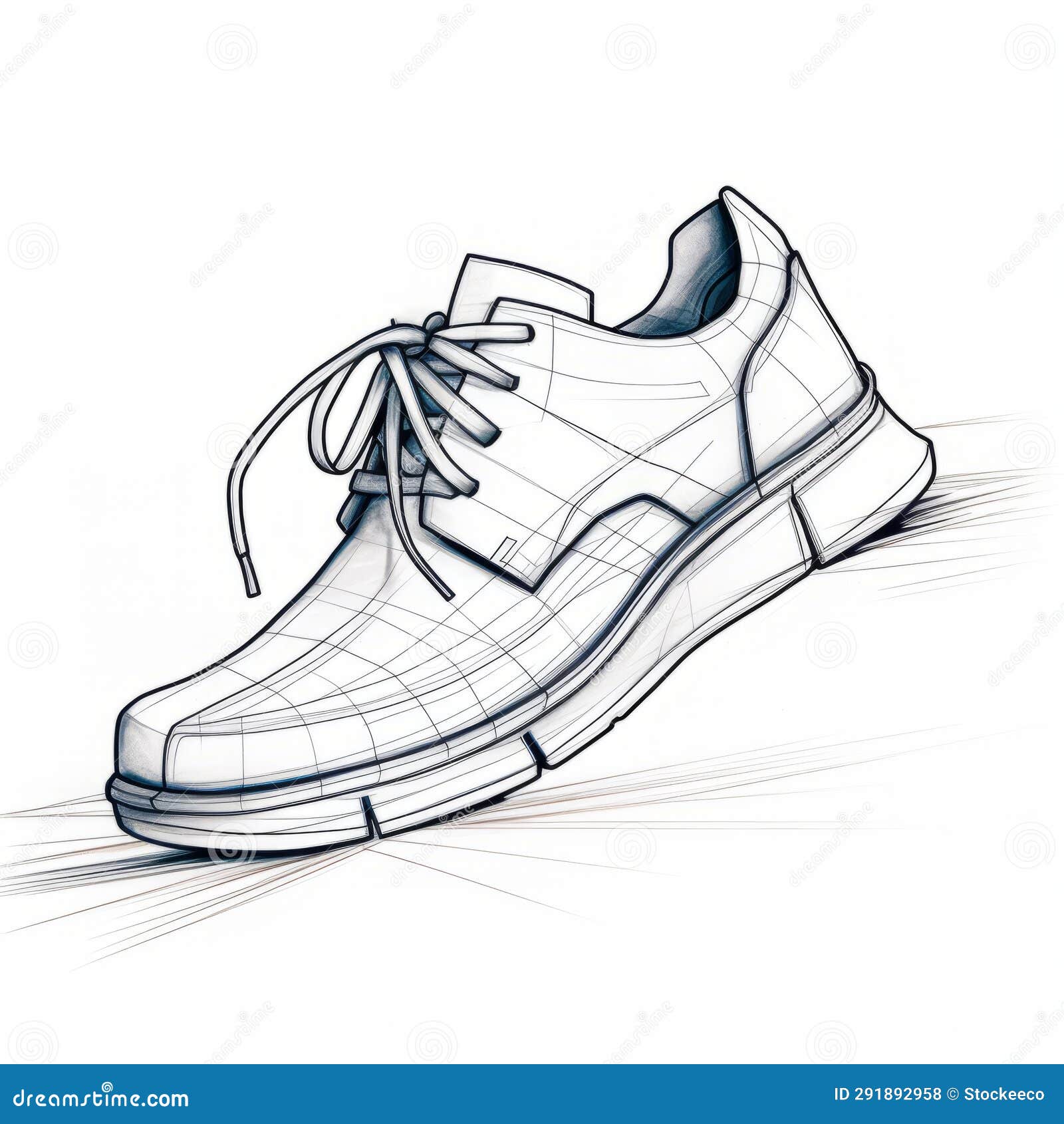 Simplified Line Art Shoe Vector Illustration - Free Download Stock ...