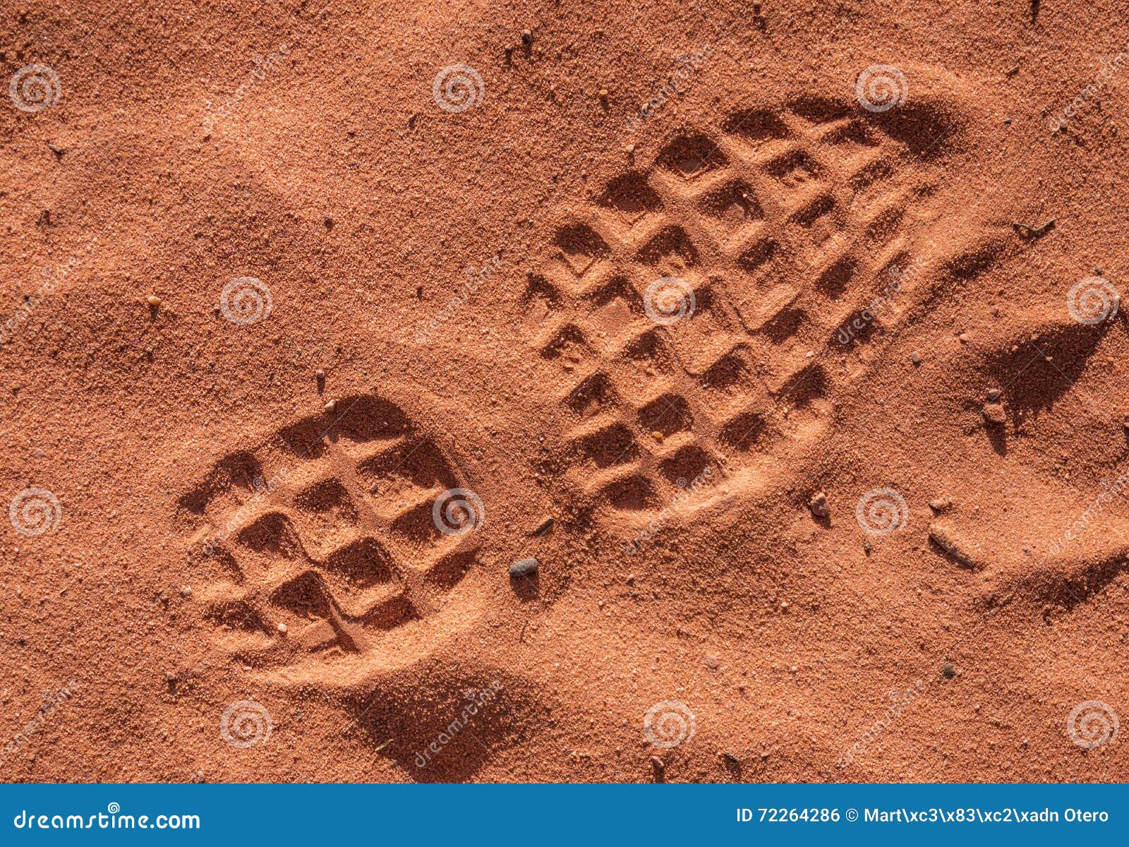 Shoe footprint on sand stock photo. Image of paint, stained - 72264286