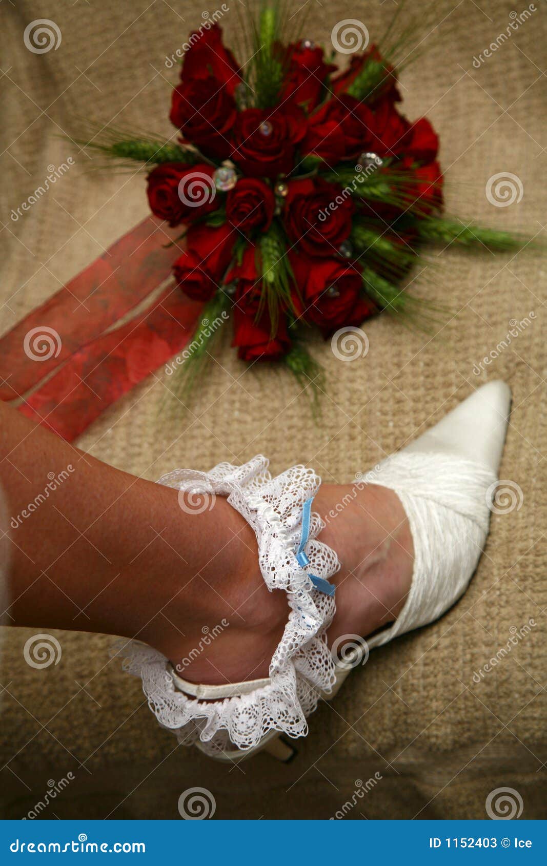 Shoe Garter stock image. Image of blue, dressing, texture - 1152403