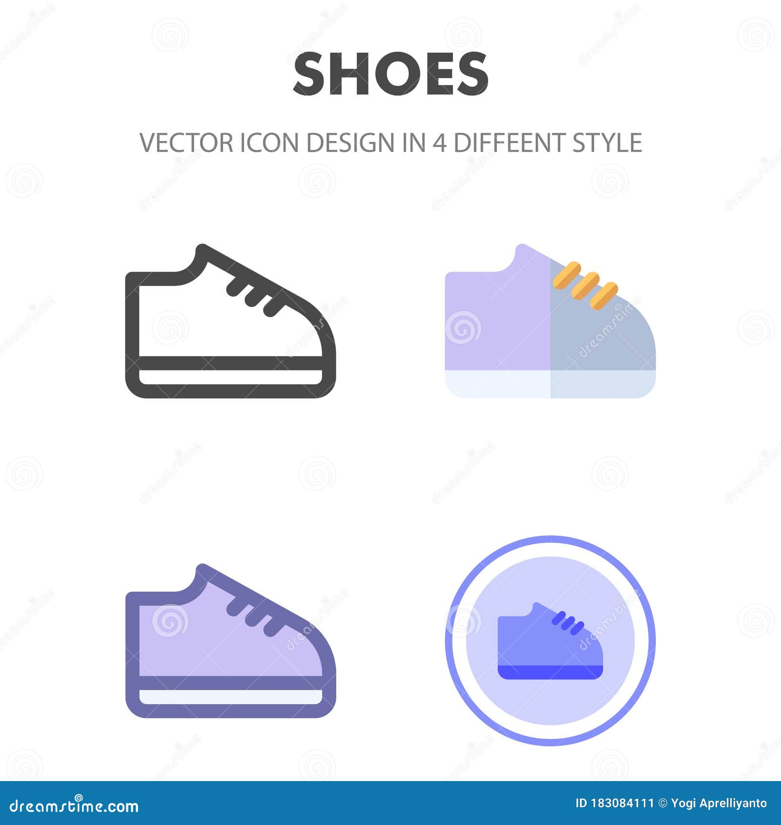 Shoe Icon Design in 4 Different Style. Icon Design for Your Web Site ...