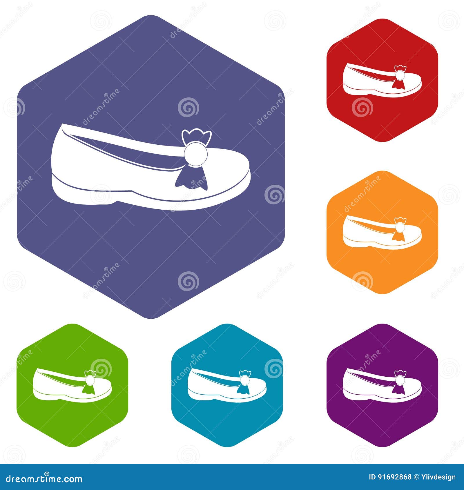 Shoe icons set hexagon stock vector. Illustration of glamour - 91692868