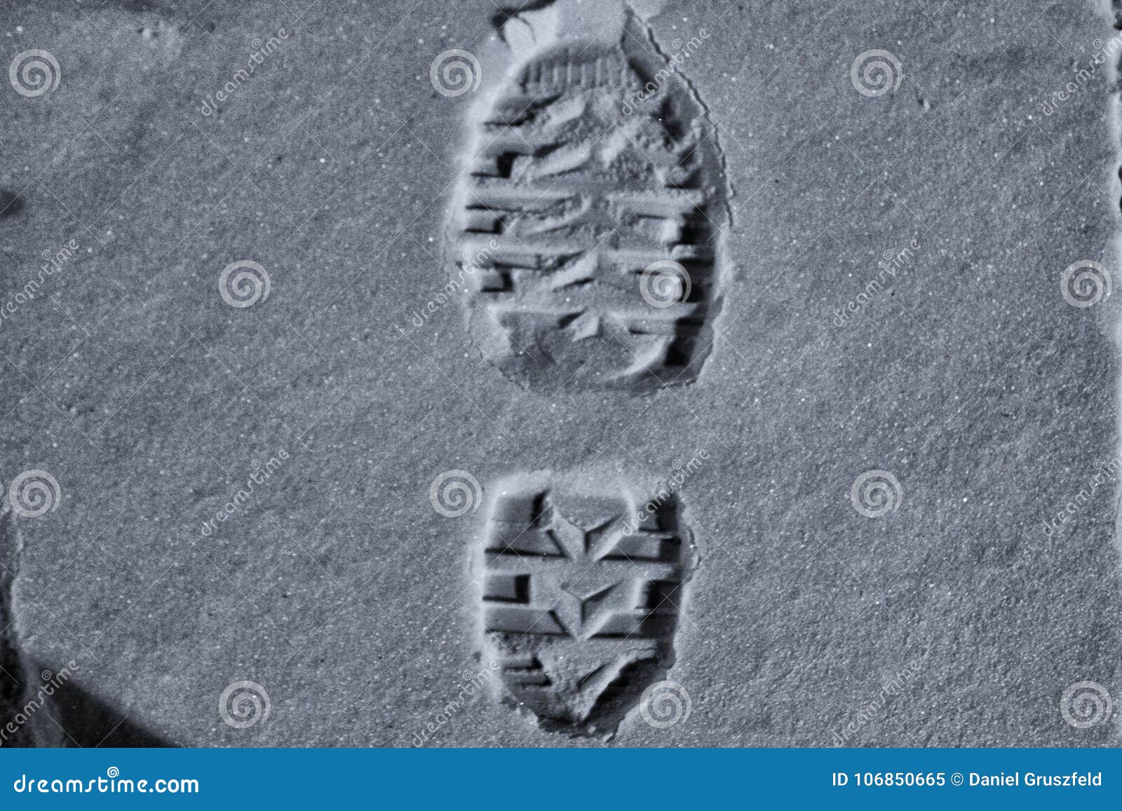 Shoe Imprint with a Deep Contrast Stock Image - Image of small, trip ...