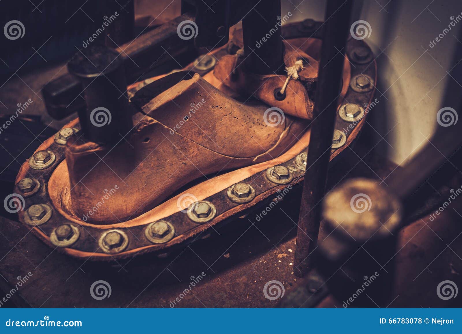 Shoe insole forming press. stock photo. Image of pattern - 66783078