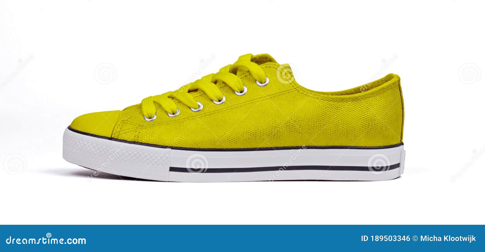 Shoe Isolated on White Background - Yellow Stock Photo - Image of ...