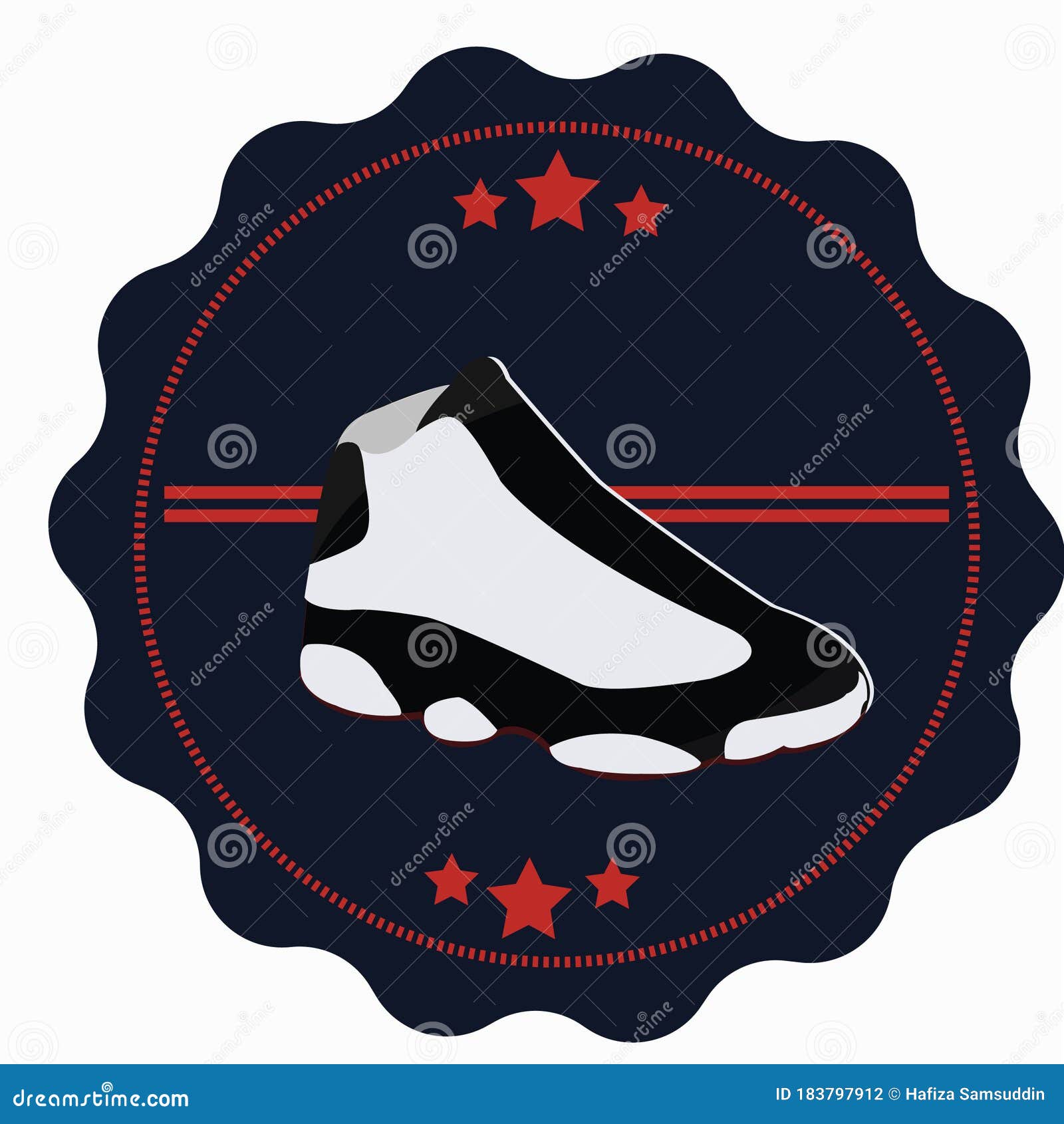 Shoe Label. Vector Illustration Decorative Background Design Stock ...