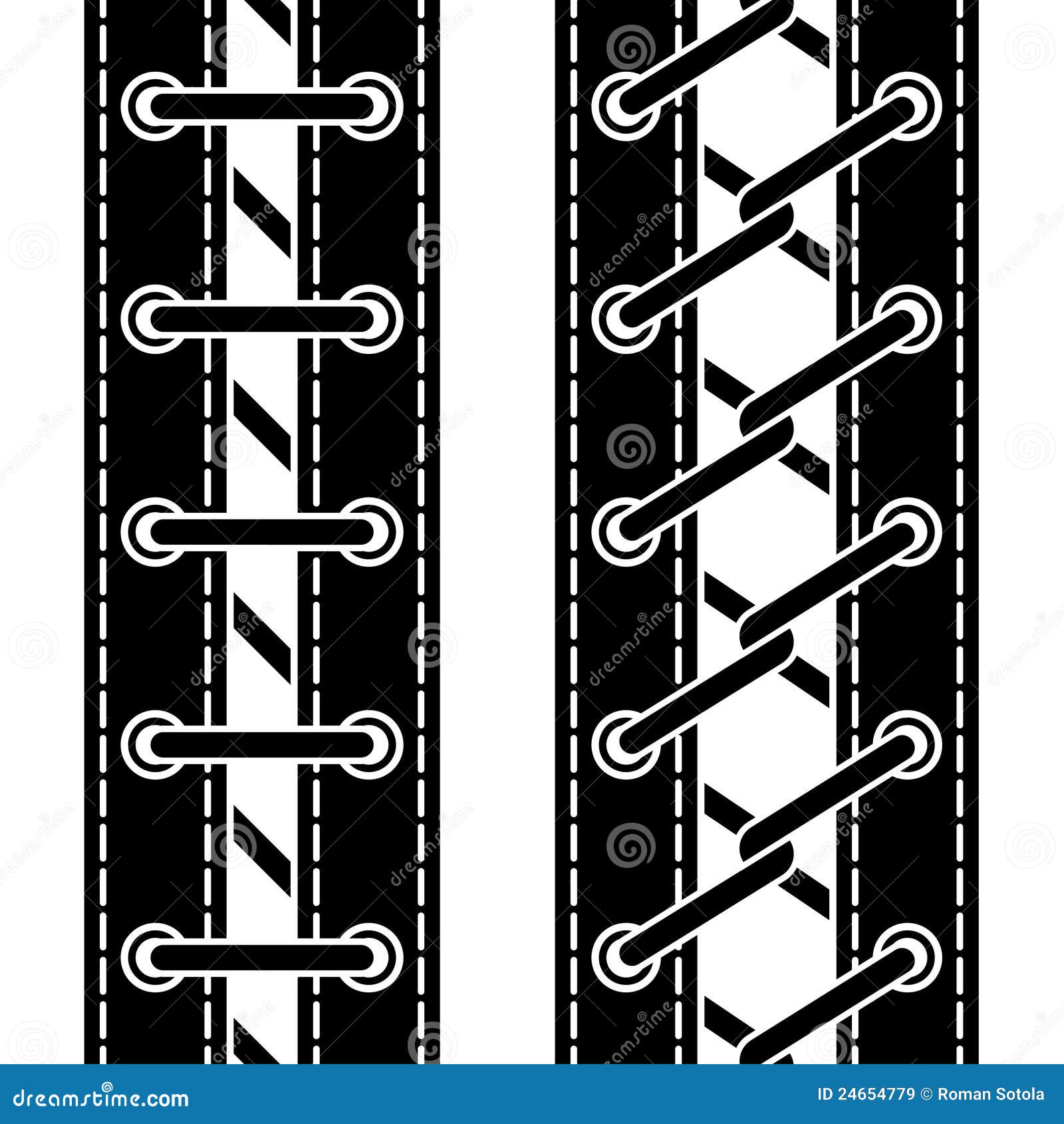 Shoe Lace Seamless Symbols Vector Illustration | CartoonDealer.com ...