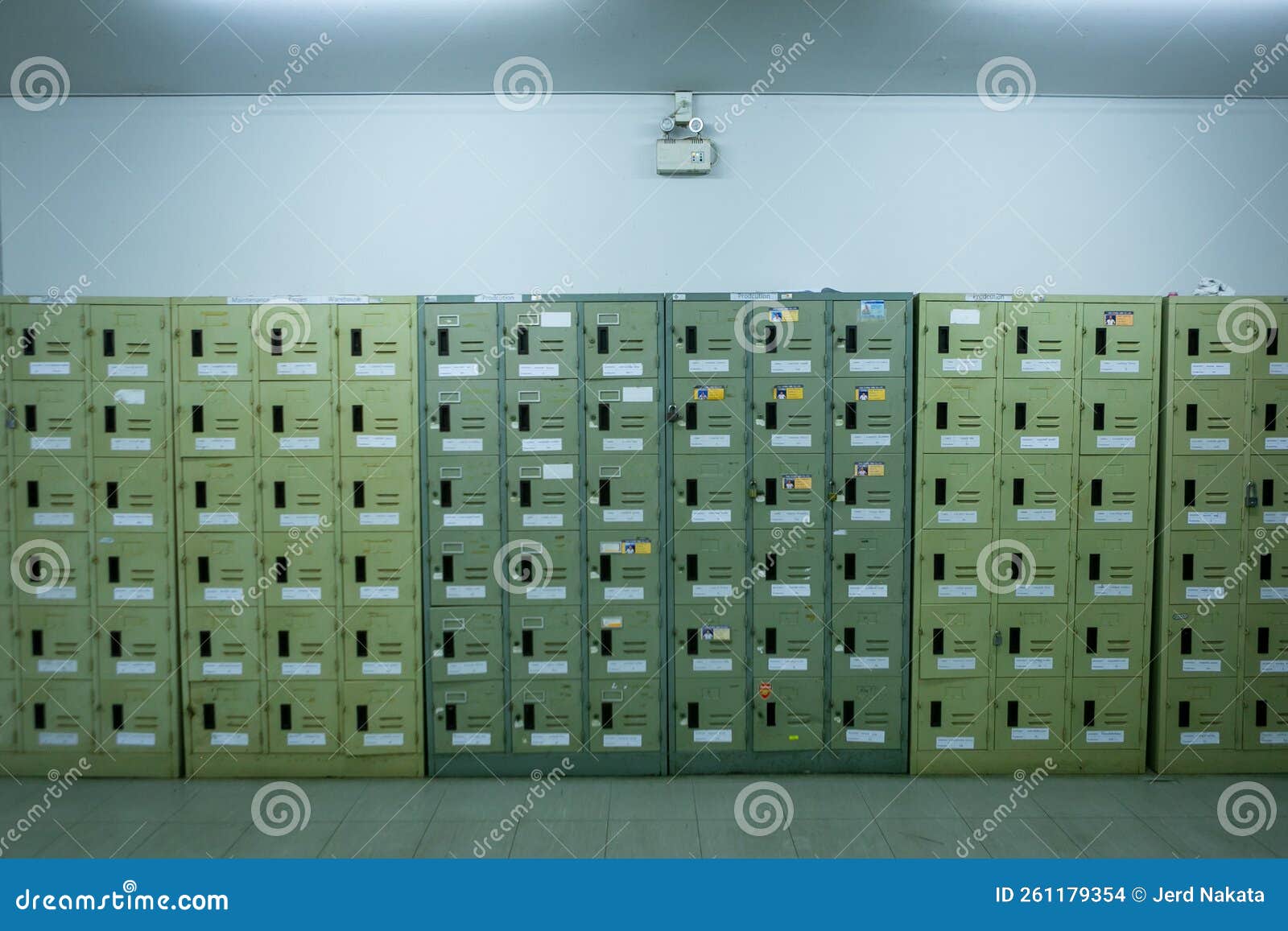 The Shoe Locker Room for Workers in the Manufacture Stock Photo - Image ...
