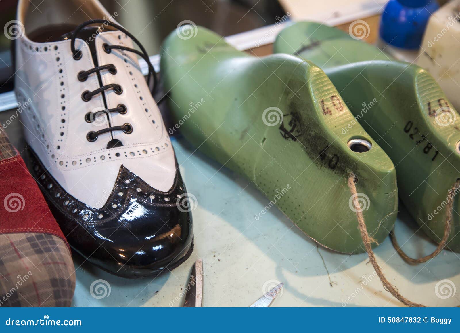 Shoe making stock photo. Image of tool, occupation, hand - 50847832