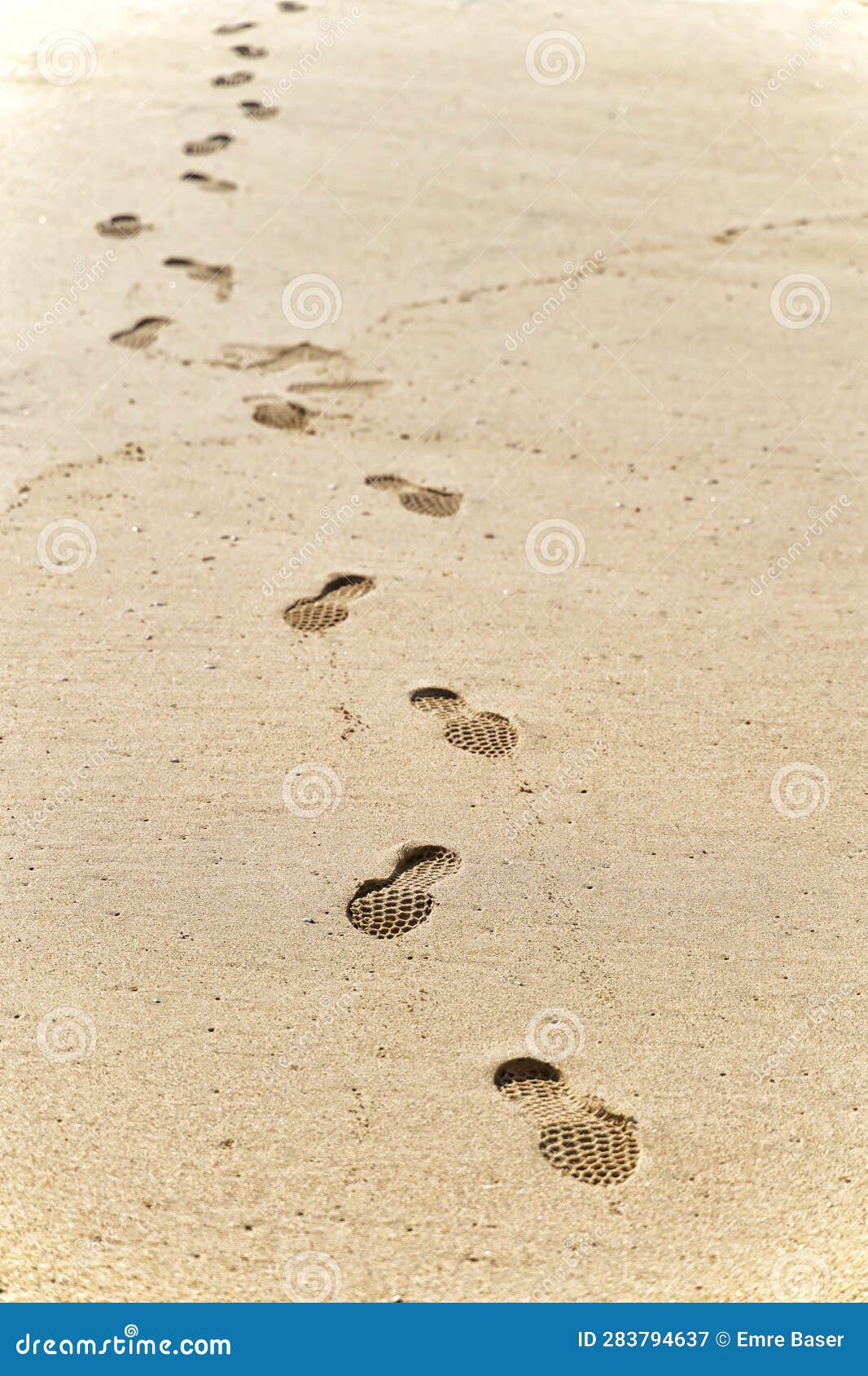 Shoe Marks on the Sandy Beach Stock Image - Image of mark, coastal ...