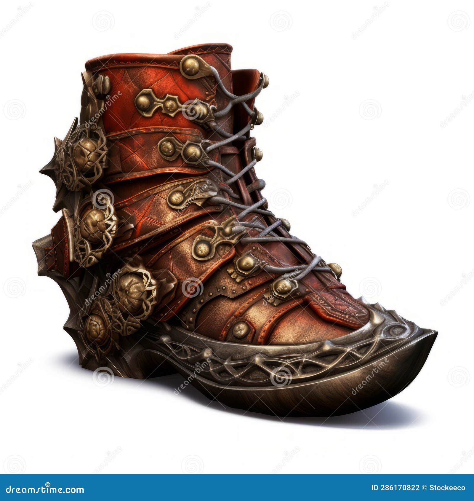 Fantasy Board Game Shoe with Intricate Detail and Bells Stock ...