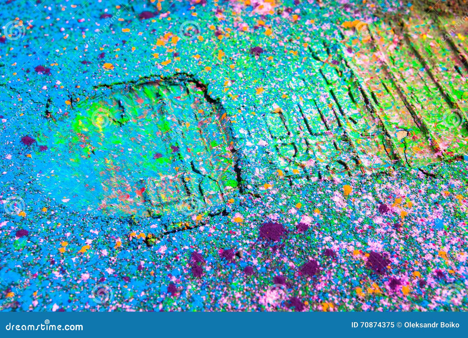 Shoe Print on Colorful Background Stock Image - Image of dust, blue ...