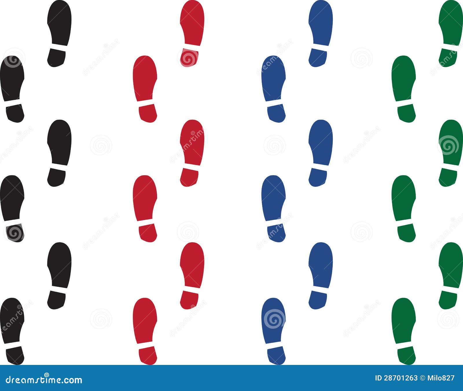 Shoe Print Colors stock vector. Illustration of foot - 28701263