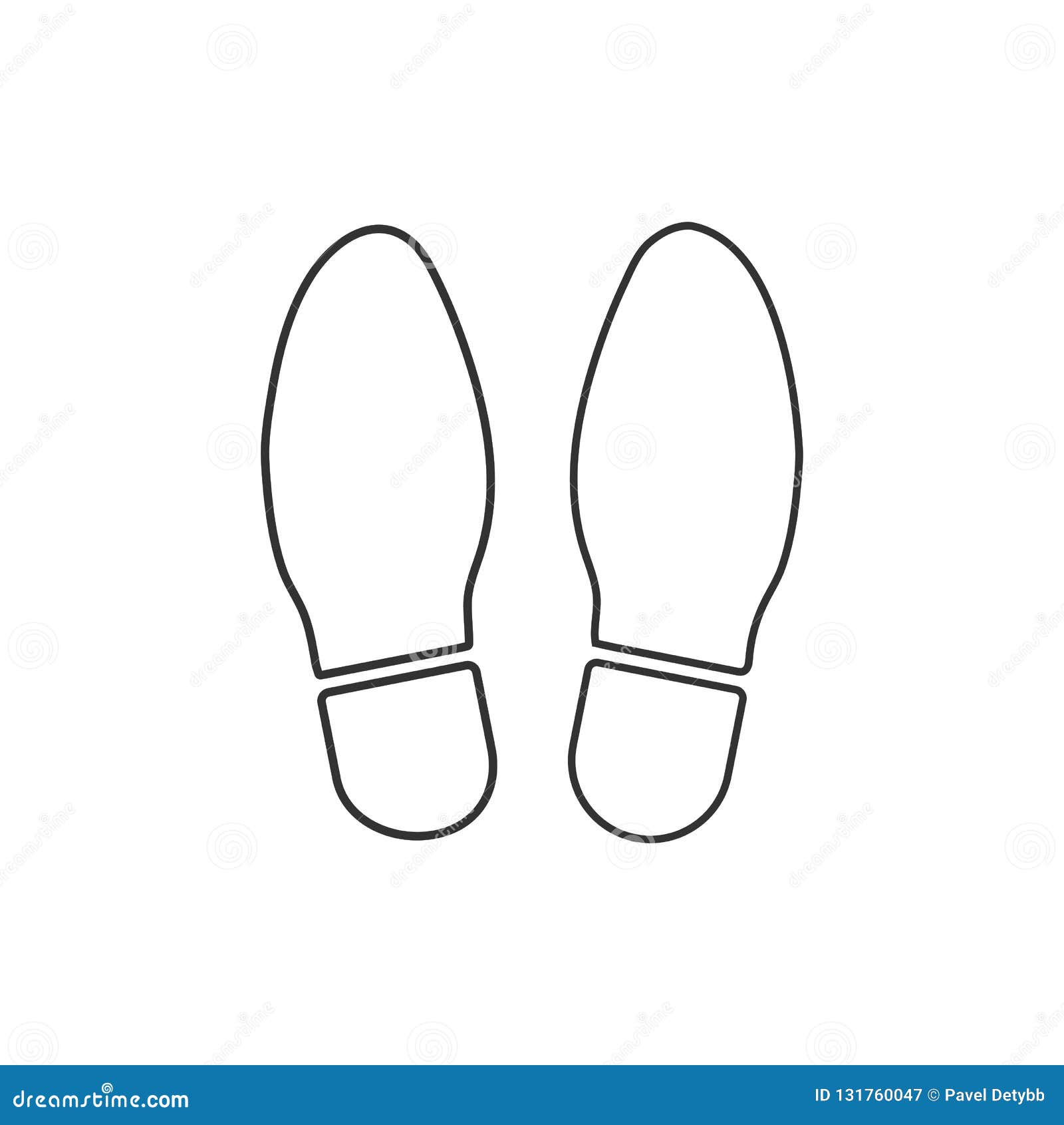 Shoe Print Outline Clipart