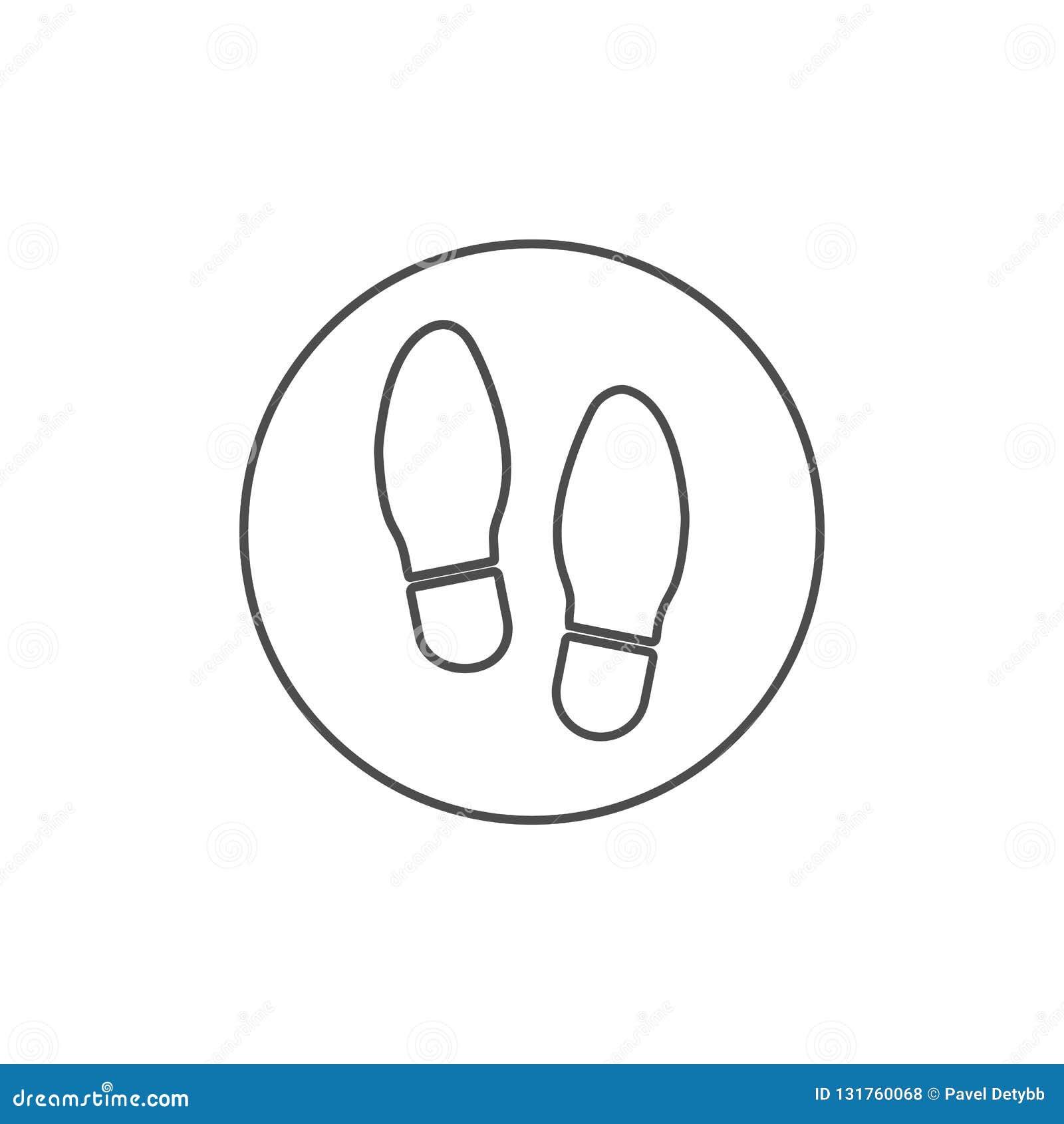 Shoe Print Icon. Vector Illustration Flat Vector Stock Illustration ...