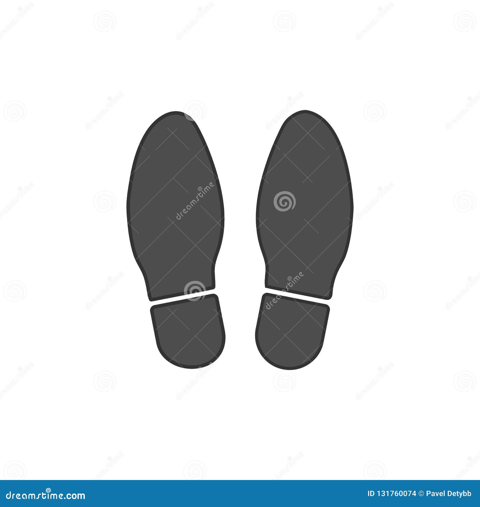 Shoe Print Icon. Vector Illustration Flat Vector Stock Illustration ...