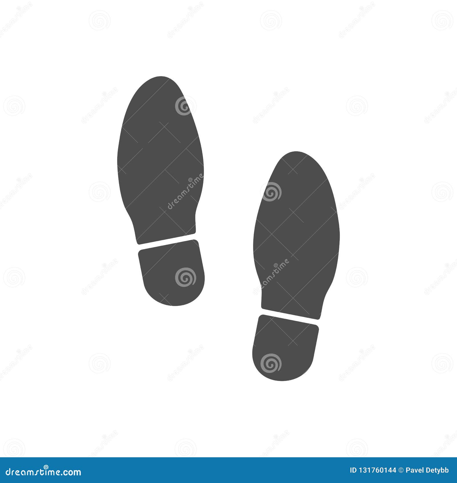 Shoe Print Icon. Vector Illustration Flat Vector Stock Illustration ...