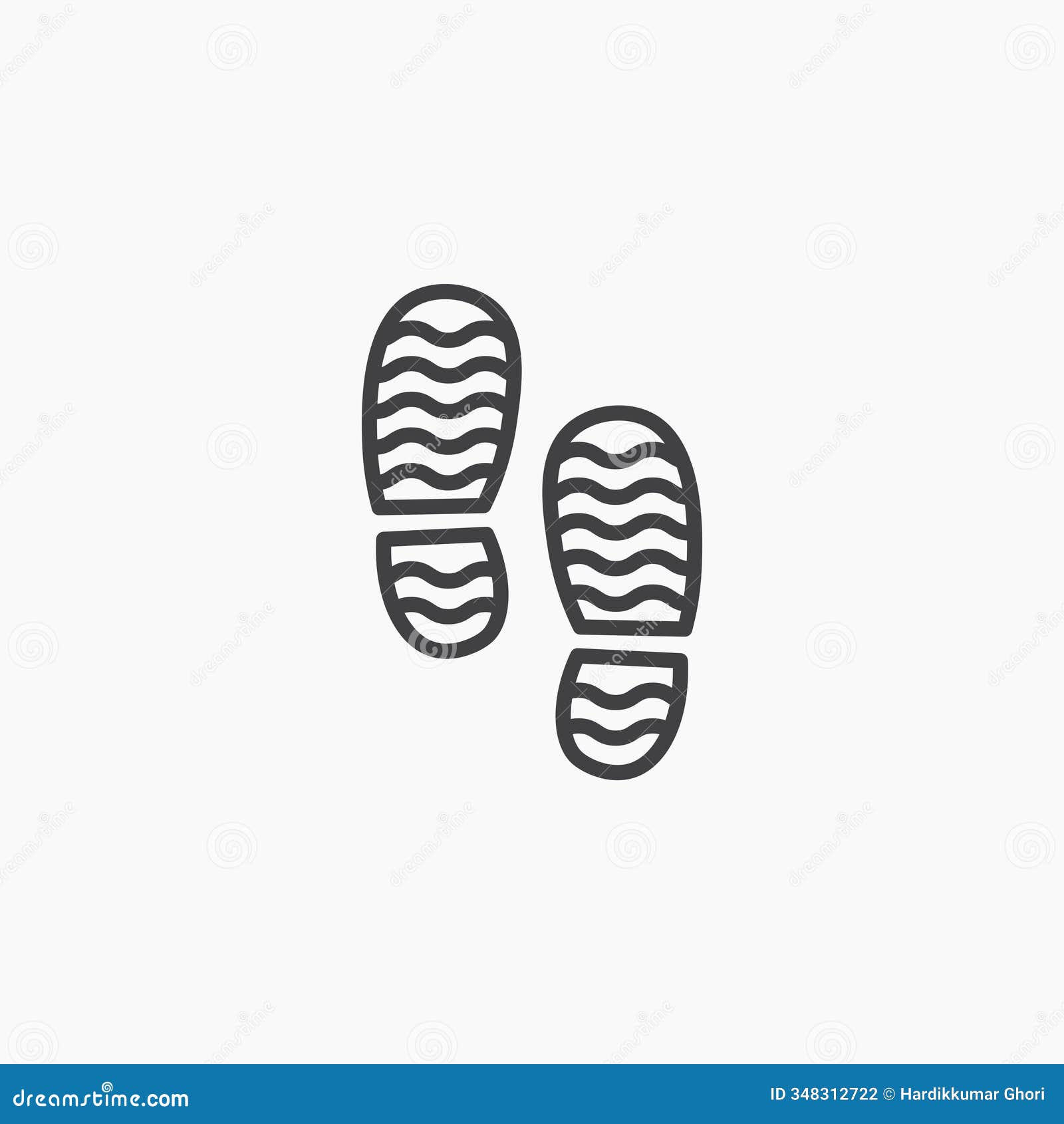 Shoe print icon vector stock vector. Illustration of print - 348312722