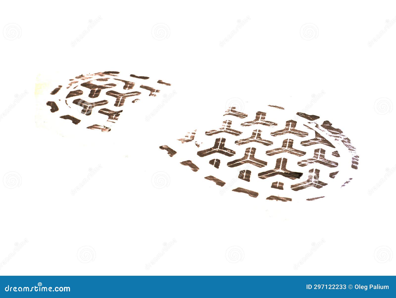 Shoe Print Isolated on White Background Stock Illustration ...