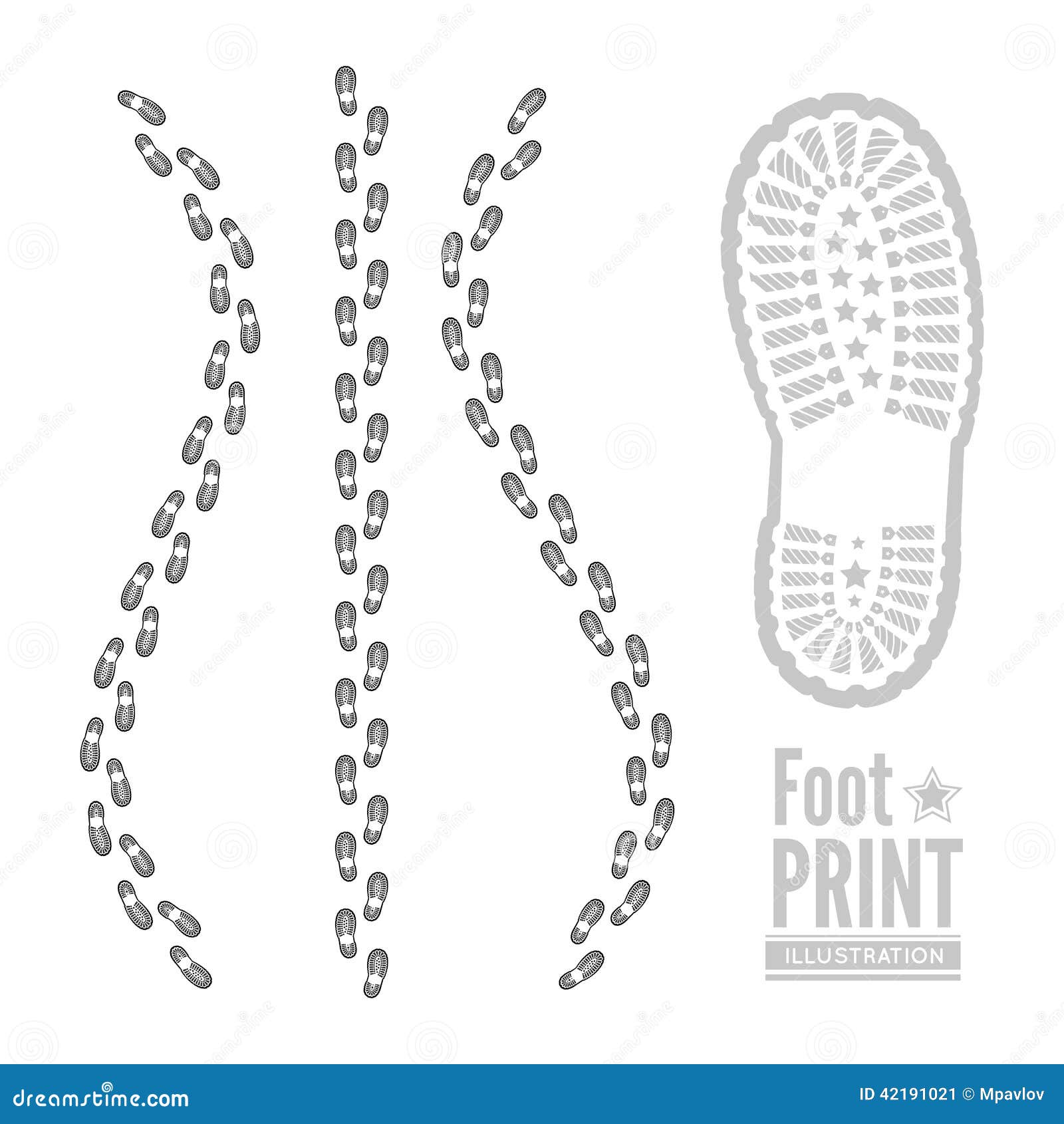 Shoe print stock vector. Illustration of detail, sneaker - 42191021